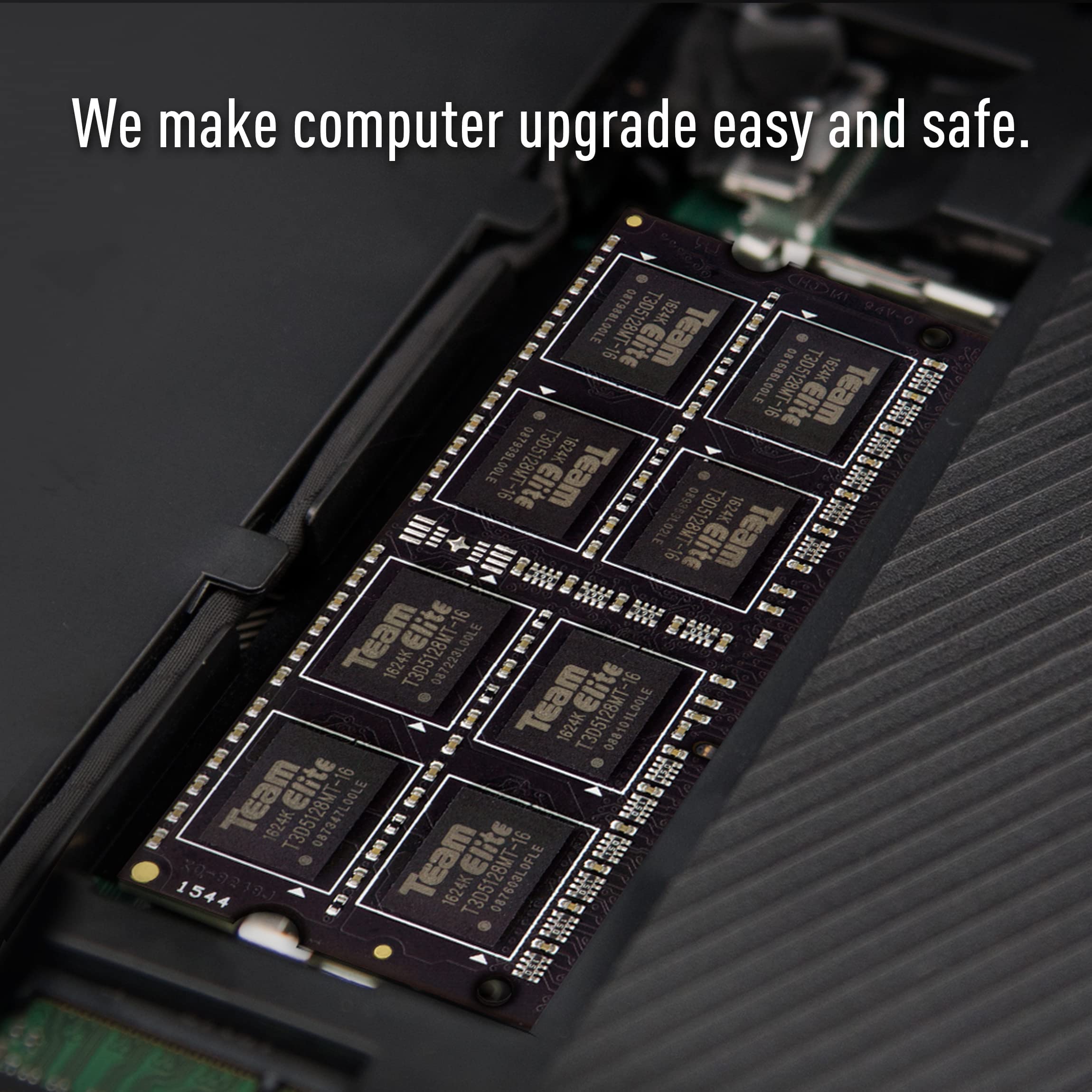TEAMGROUP Elite DDR3L 8GB Single 1600MHz PC3-12800 CL11 Unbuffered Non-ECC 1.35V SODIMM 204-Pin Laptop Notebook PC Computer Memory Module Ram Upgrade - TED3L8G1600C11-S01