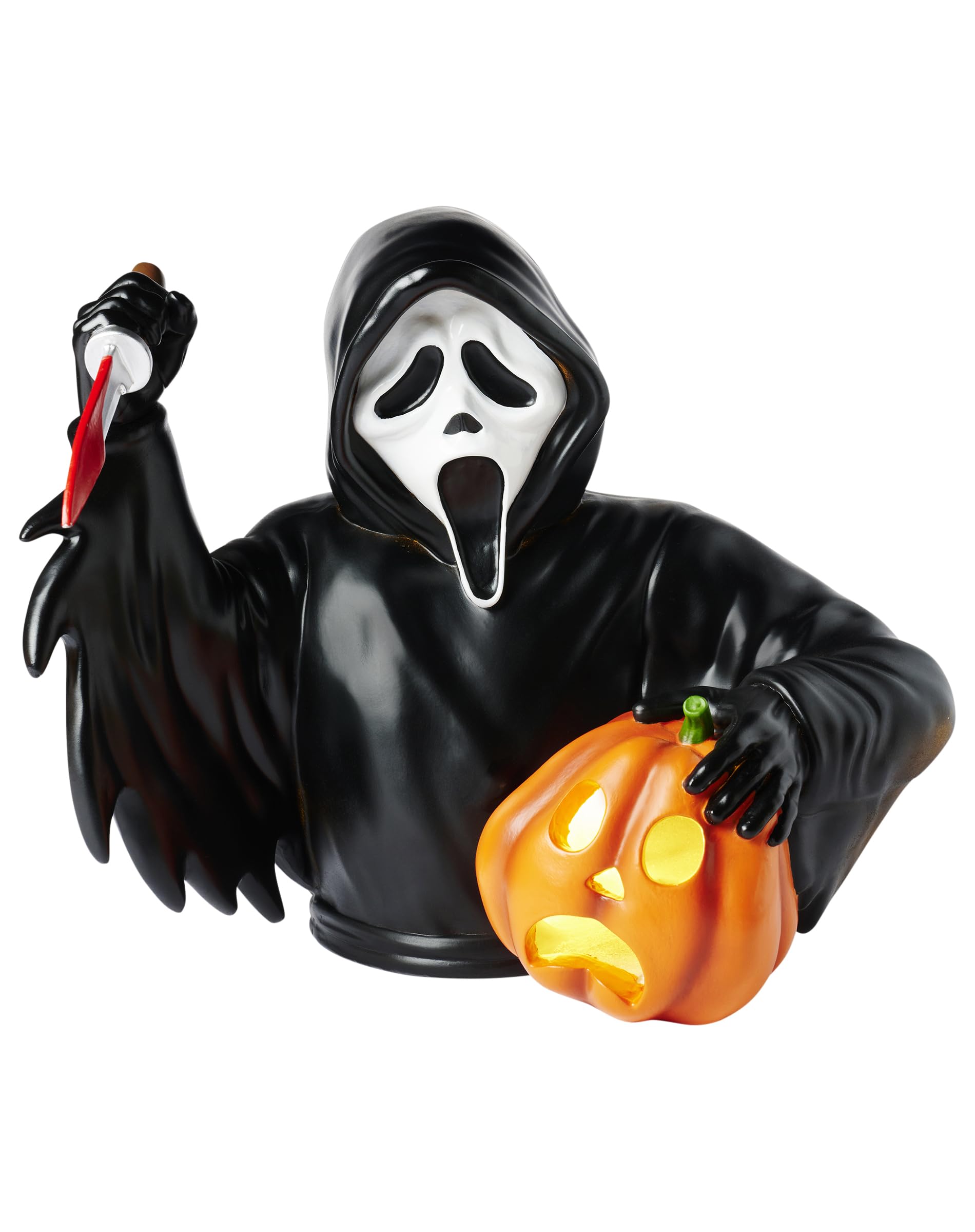 Spirit Halloween Light-Up Ghost Face ® Bust Statue | Officially Licensed | Halloween Décor | Light-Up Halloween Décor