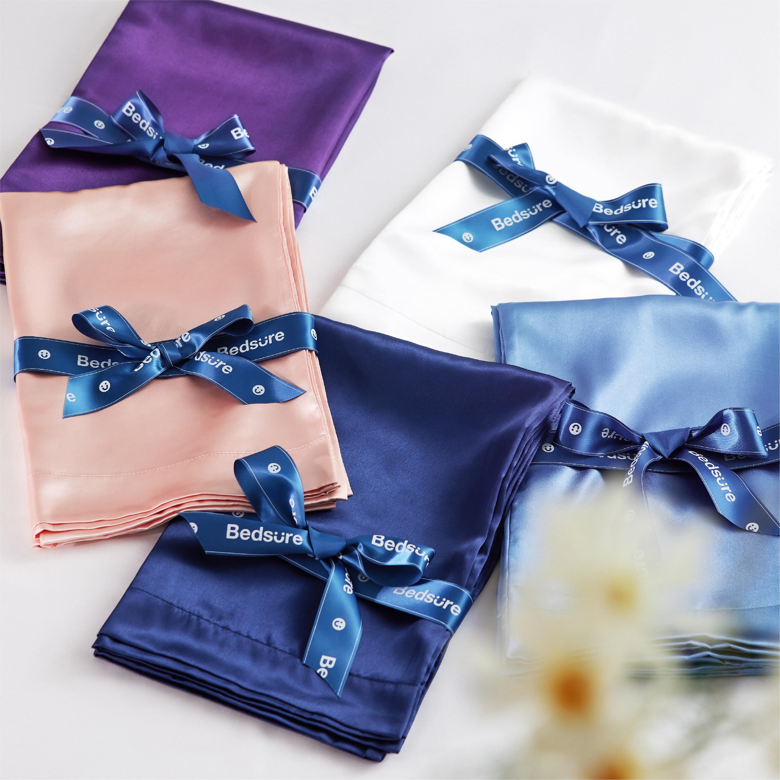 Bedsure Satin Pillowcase Standard Set of 2 and Bedsure Pillows Standard Set of 2