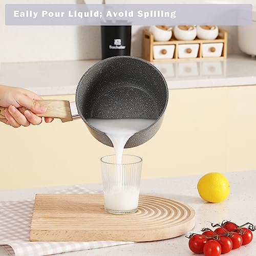Vkoocy Gray Pots and Pans Set Non Stick, Ceramic Cookware Set Kitchen Cooking Sets Induction Pot and Pan w/Frying Pans, Saucepans, Casserole, Non-Toxic, PTFE/PFOA/PFOS-Free