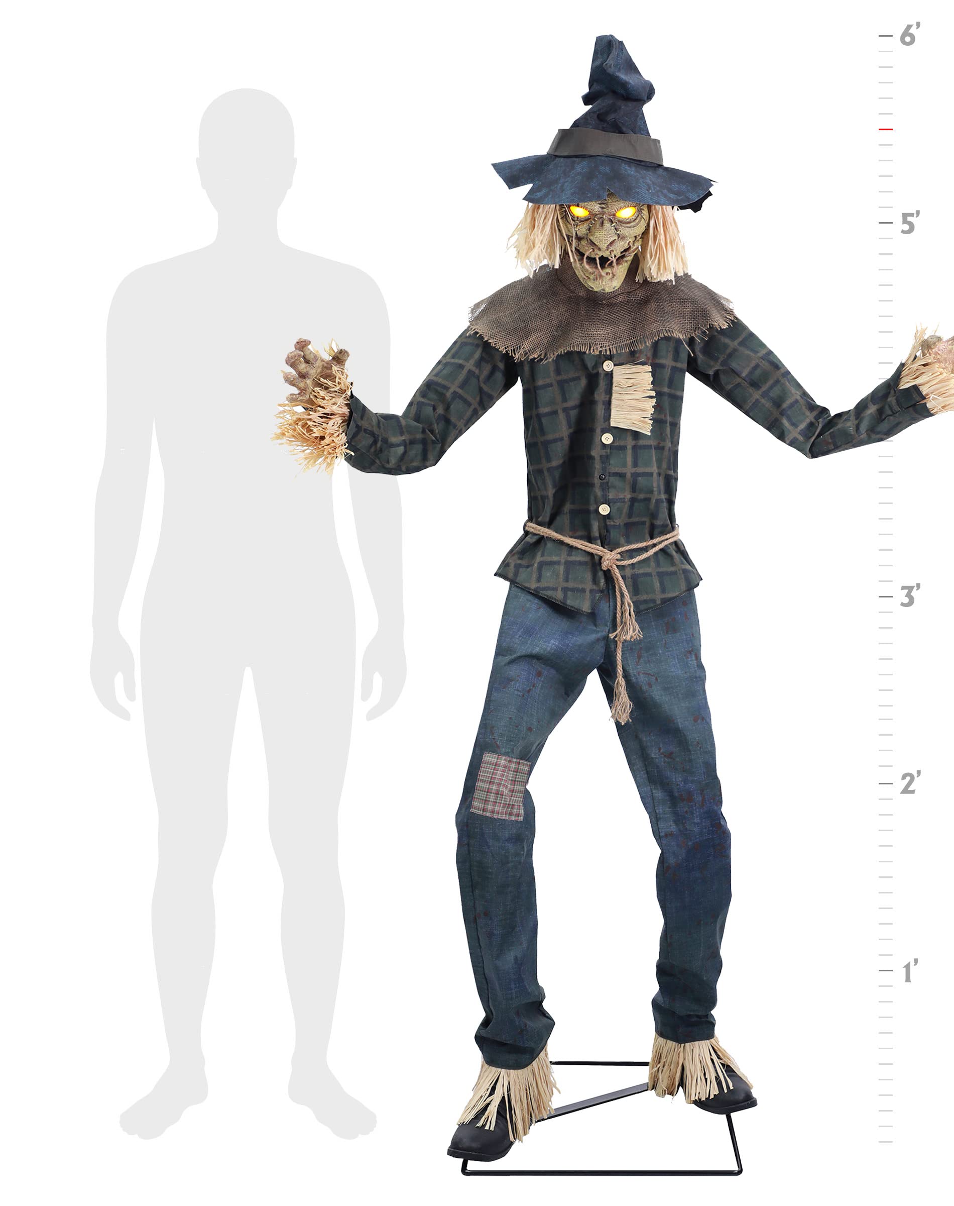 Spirit Halloween 6.6 Ft Strawman Animatronic