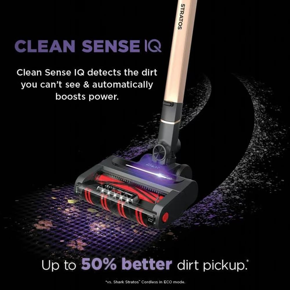 Shark IZ840H Cordless Stick Vacuum with Clean Sense IQ Includes Bonus VM200 Pro Cordless Hard Floor Vacuum Mop (Renewed)