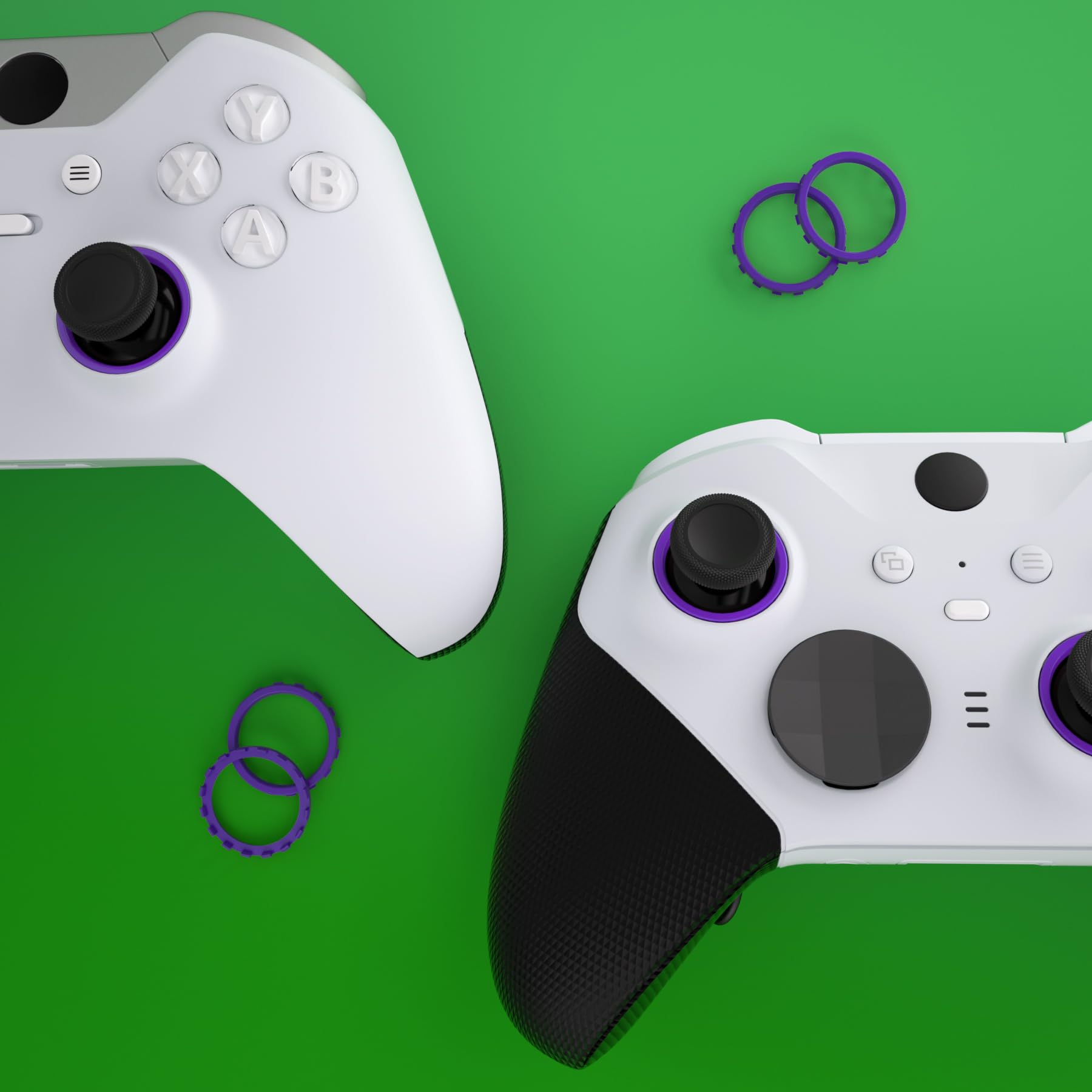 eXtremeRate Replacement Accent Rings for Xbox Elite Series 2 Core | for Elite Series 2 | for Xbox One Elite | for eXtremeRate ASR Version Shell for Xbox Series X/S Controller - Purple