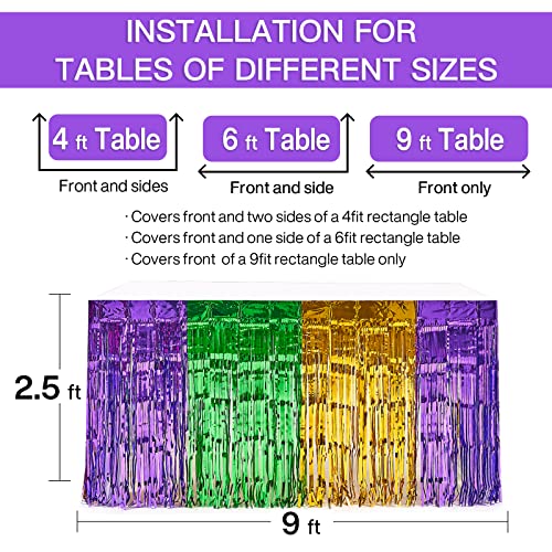 PartyWoo Mardi Gras Decorations set and Gold Foil Balloons 6 pcs