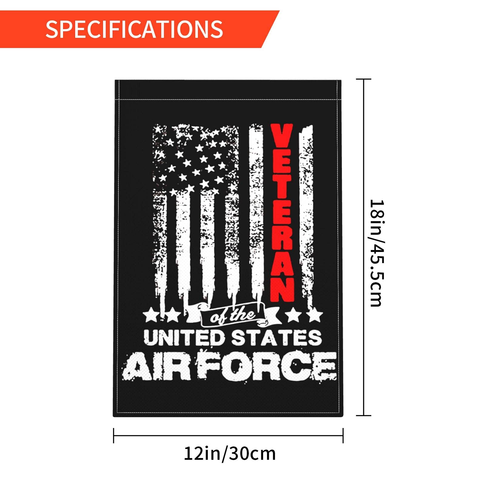 USA Air Force Veterans Garden Flag Yard Flags For Outside 12x18 Double Sided Burlap