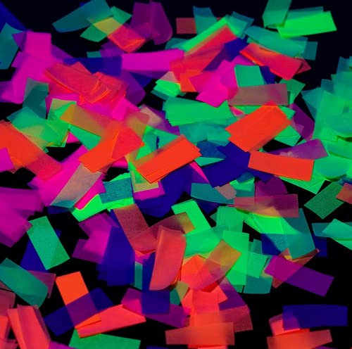20000 Pieces Glow King Blacklight Reactive Paper Confetti | Premium UV Fluorescent Glow Party Supplies for Decorations and Birthdays | Ideal for Bachelorette, New Year, Wedding, and Events