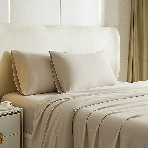 Cooling Beige Queen Pillowcases Set of 2,Brushed Microfiber Queen Pillow Cases 2, 20×30 inches Green,Soft and Breathable Bed Pillowcases with Envelop Closure,Green