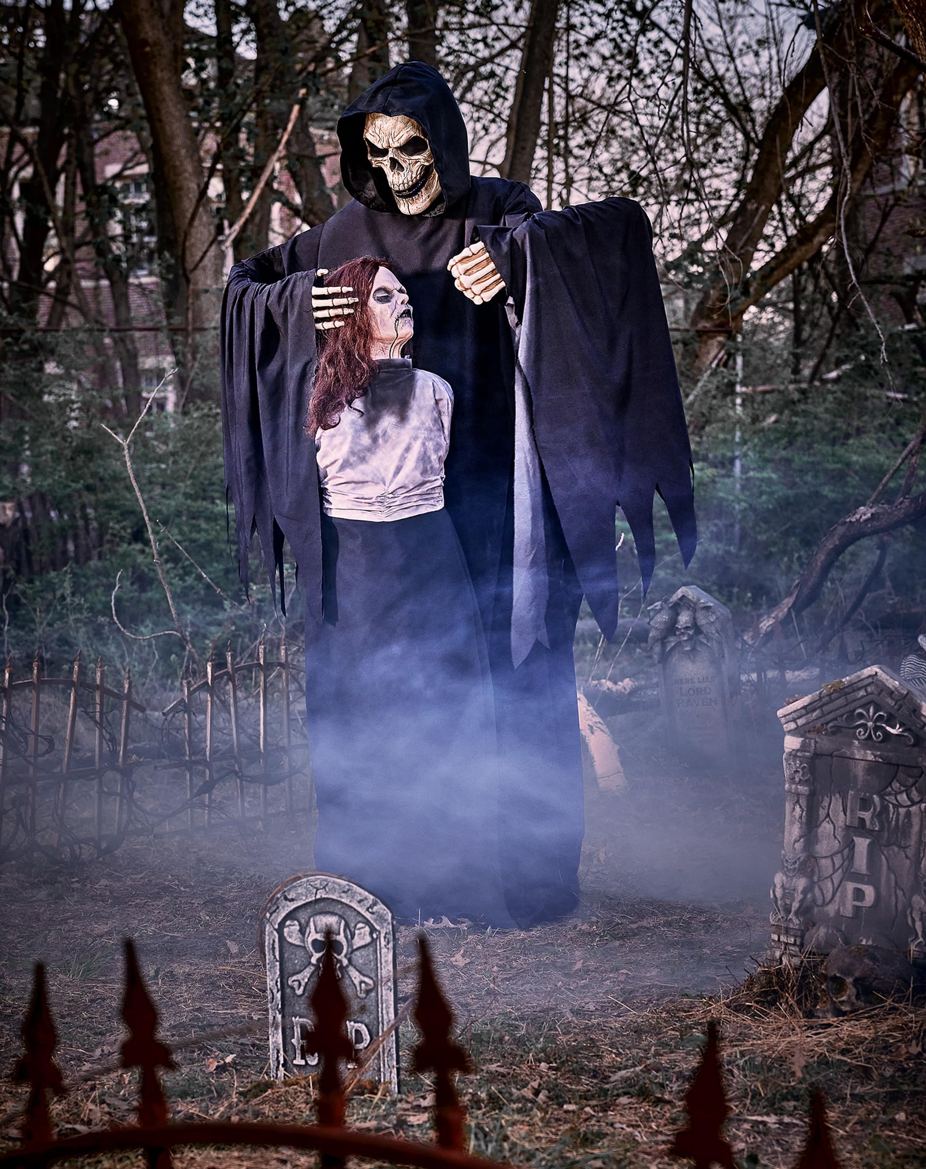 Spirit Halloween 6.6 Ft The Black Heart Animatronic | Decorations | Animated | Moving arm motions | Speaks Chilling Phrases