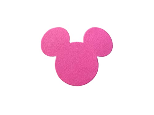 100 Pieces 2inch Minnie head inspired confetti Boy or Girl Baby Shower Mouse Confetti First Birthday Supplies Decorations Table Decor (Hot Pink Black White)