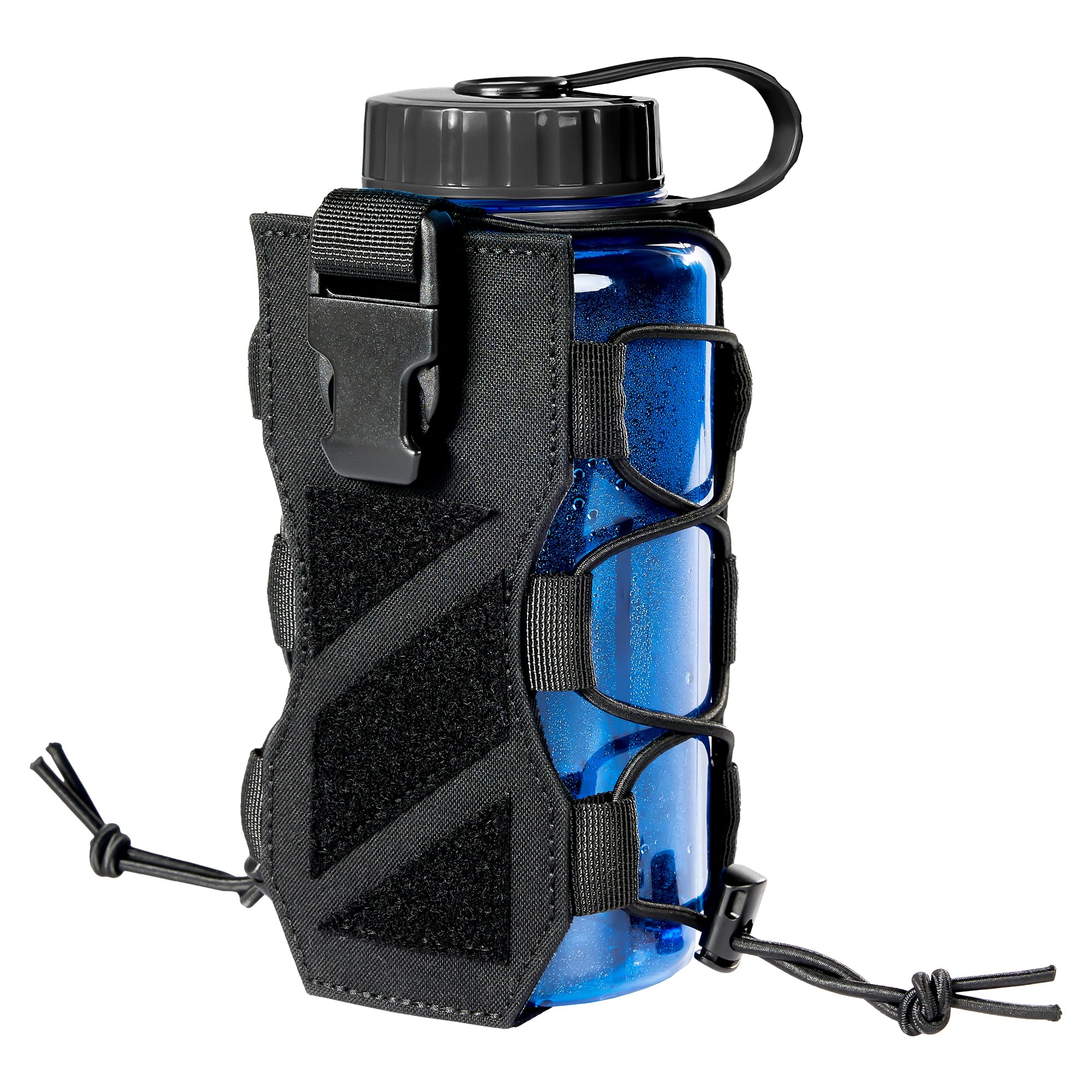 OneTigris Molle Water Bottle Holster, 32oz Adjustable Water Bottle Holder Tactical Water Bottle Pouch Lightweight Kettle Pouch Belt Bottle Carrier Bag with Straps for Outdoor Sports