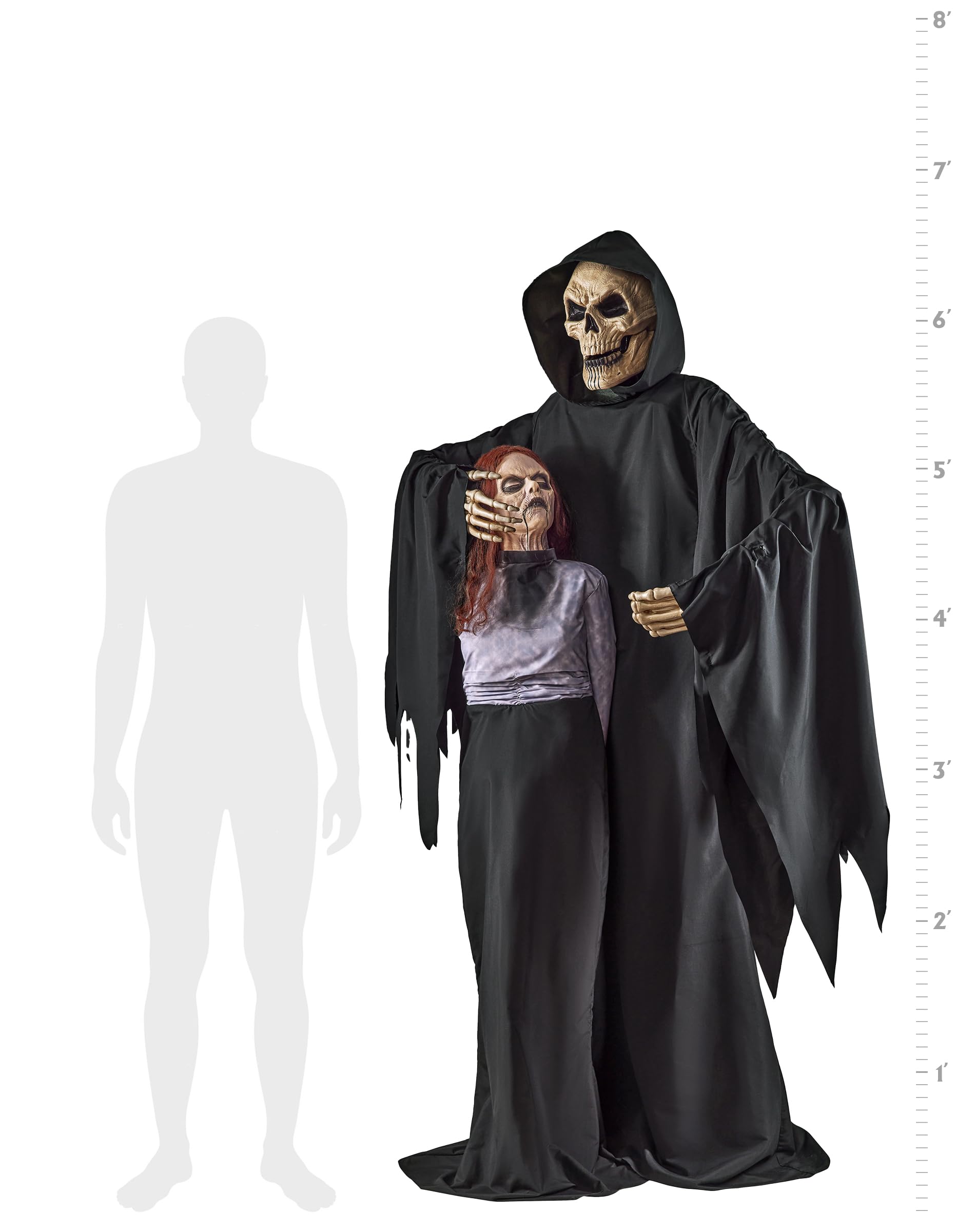 Spirit Halloween 6.6 Ft The Black Heart Animatronic | Decorations | Animated | Moving arm motions | Speaks Chilling Phrases