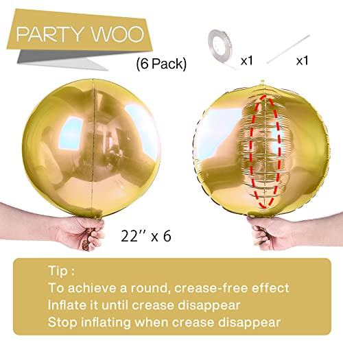 PartyWoo Purple Green Gold Balloons 50 pcs and Gold Foil Balloons 6 pcs