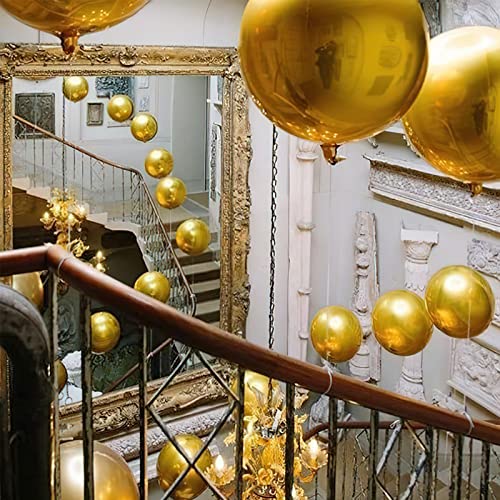 PartyWoo Purple Green Gold Balloons 50 pcs and Gold Foil Balloons 6 pcs