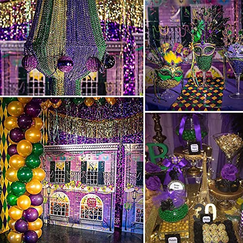 PartyWoo Purple Green Gold Balloons 50 pcs and Gold Foil Balloons 6 pcs