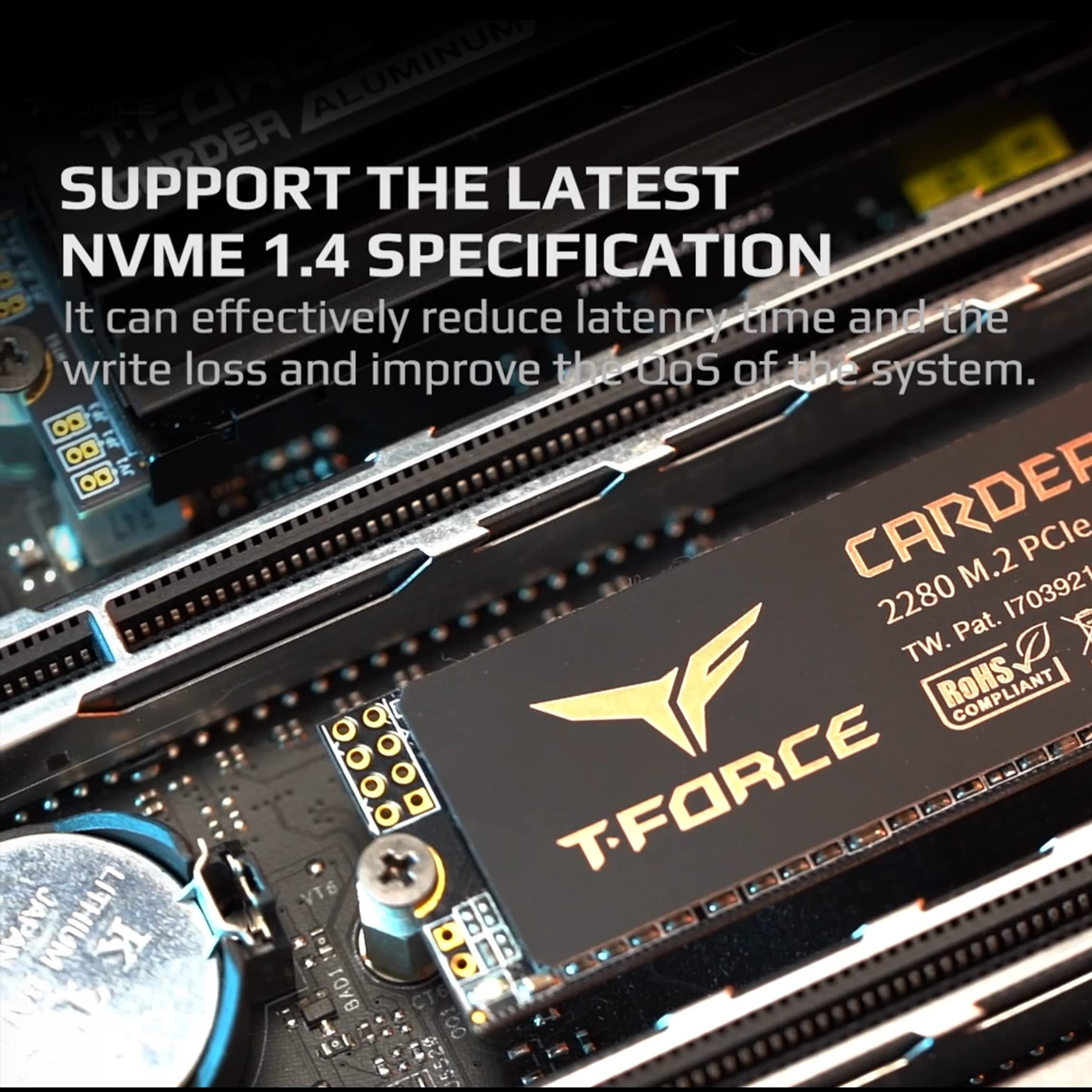 TEAMGROUP T-Force CARDEA A440 Pro Graphene Heatsink 4TB DRAM SLC Cache 3D TLC NAND NVMe Phison E18 PCIe Gen4x4 M.2 2280 Gaming Internal SSD Works with PS5 Read/Write 7400/7000MB/s