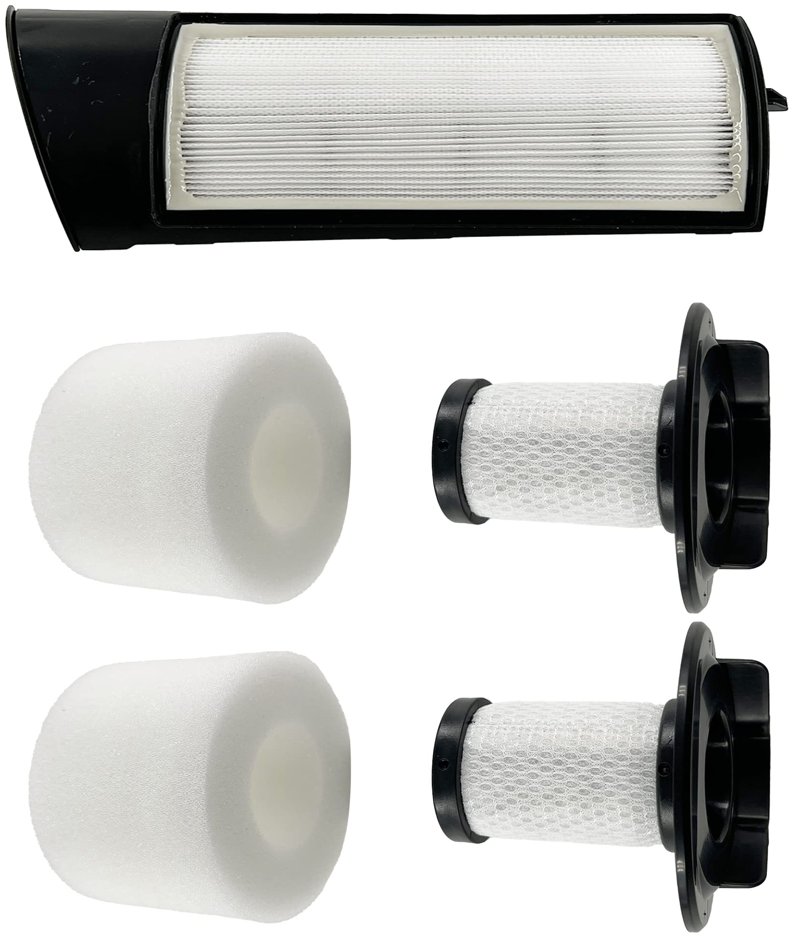 Dttery IC160 Filter Kit Replacement for Shark ION P50 Powered Vertex Pro Lift Away Cordless Vacuum IC160 IC162 ICZ362H Part XFFK160 XHEPA160, 2 Foam and Felt, 1 HEPA