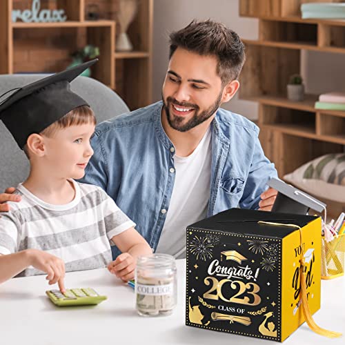 PRETYZOOM Graduation Card Box 2023 Graduation Party Decoration - Congrats You Did It Graduation Ceremony or Birthday Party Supply