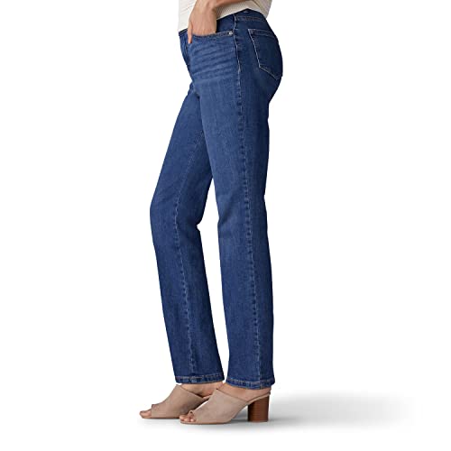 Lee Women's Missy Instantly Slims Classic Relaxed Fit Monroe Straight Leg Jean, Seattle, 12
