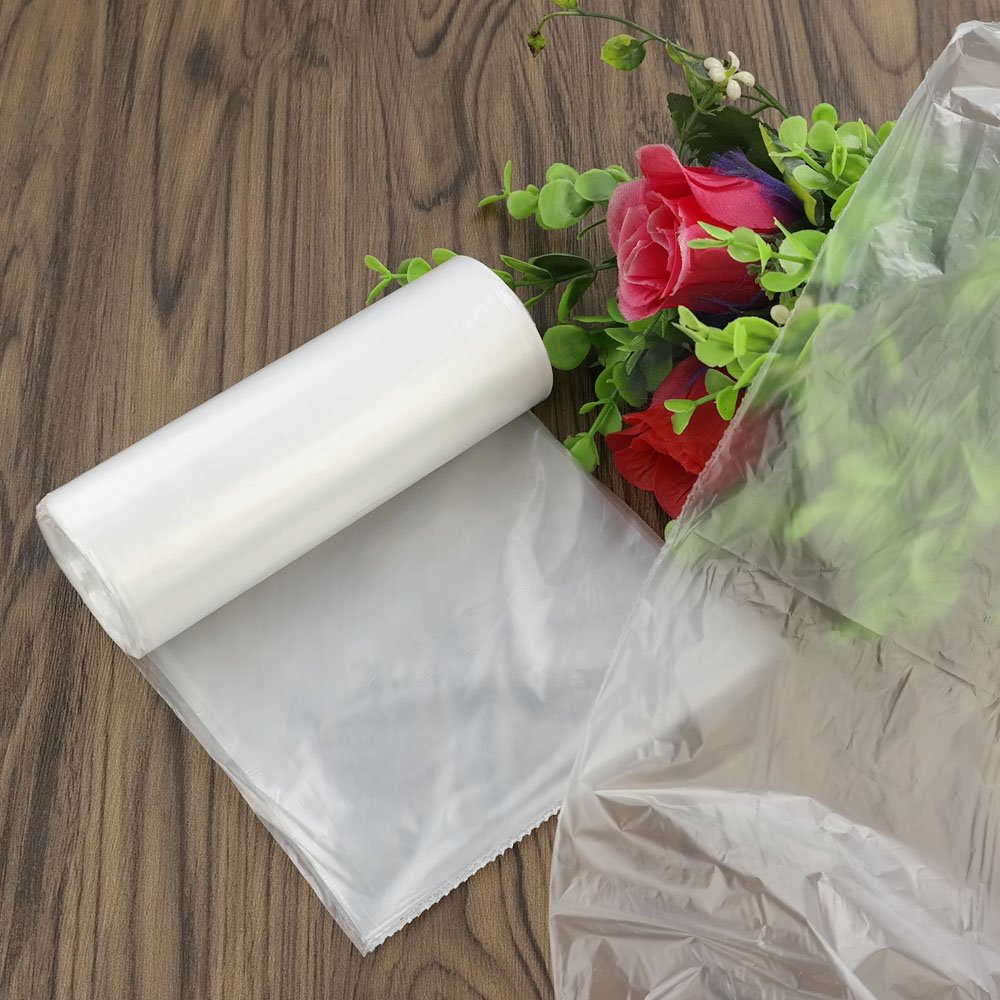 Nicesh 1.6 Gallon Small Trash Bags, Black, Clear and White, 75 Counts