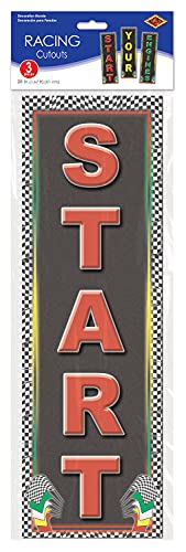 Beistle Racing Cutouts (3/Pkg), multicolor, one size fits most (54189)