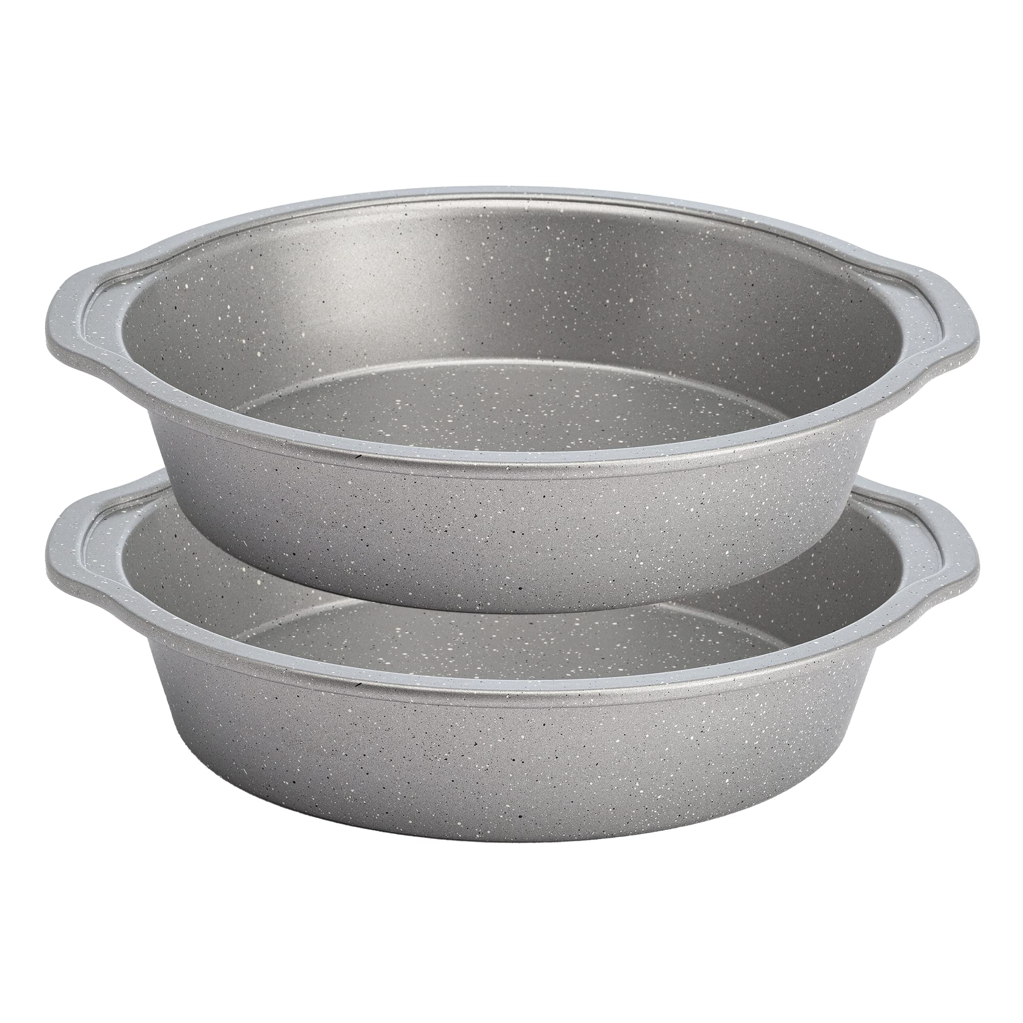 Country Living Nonstick Loaf Pan, Heavy Duty Carbon Steel with Quick Release Coating, Made without PFOA, Dishwasher Safe, 2-Pack Bakeware Set, 9-Inch x 5-Inch, Gray Speckle