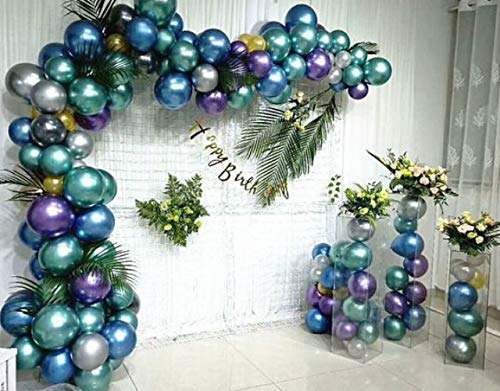 Metallic Latex Balloons Party Balloons 12 inch 50pcs Assorted Color