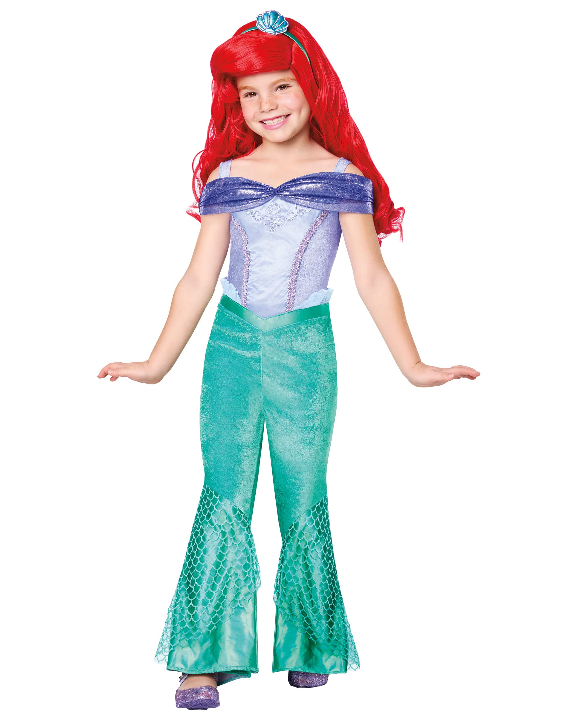 Spirit Halloween Disney Princess Toddler Ariel Jumpsuit Costume | Officially Licensed | The Little Mermaid | Group Costumes - 3-4T
