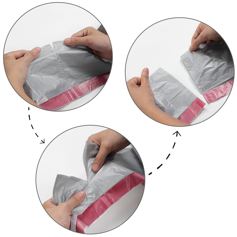 Qskely 1.6 Gallon Small Drawstring Trash Bags, Grey, 125 Counts