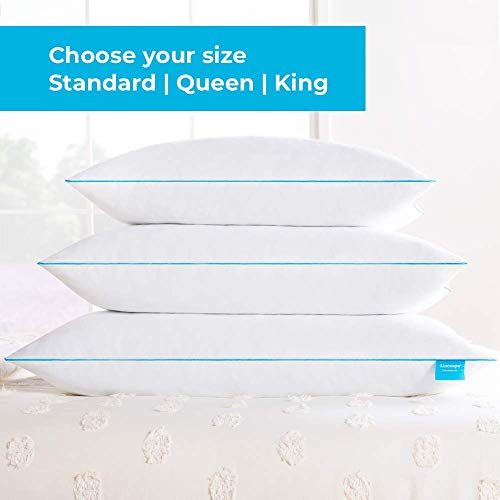 LINENSPA Two Pack Shredded Gel Memory Foam Pillow – Cooling Bed Pillow – Side, Stomach, and Back Sleepers – Pack of 2 – Standard