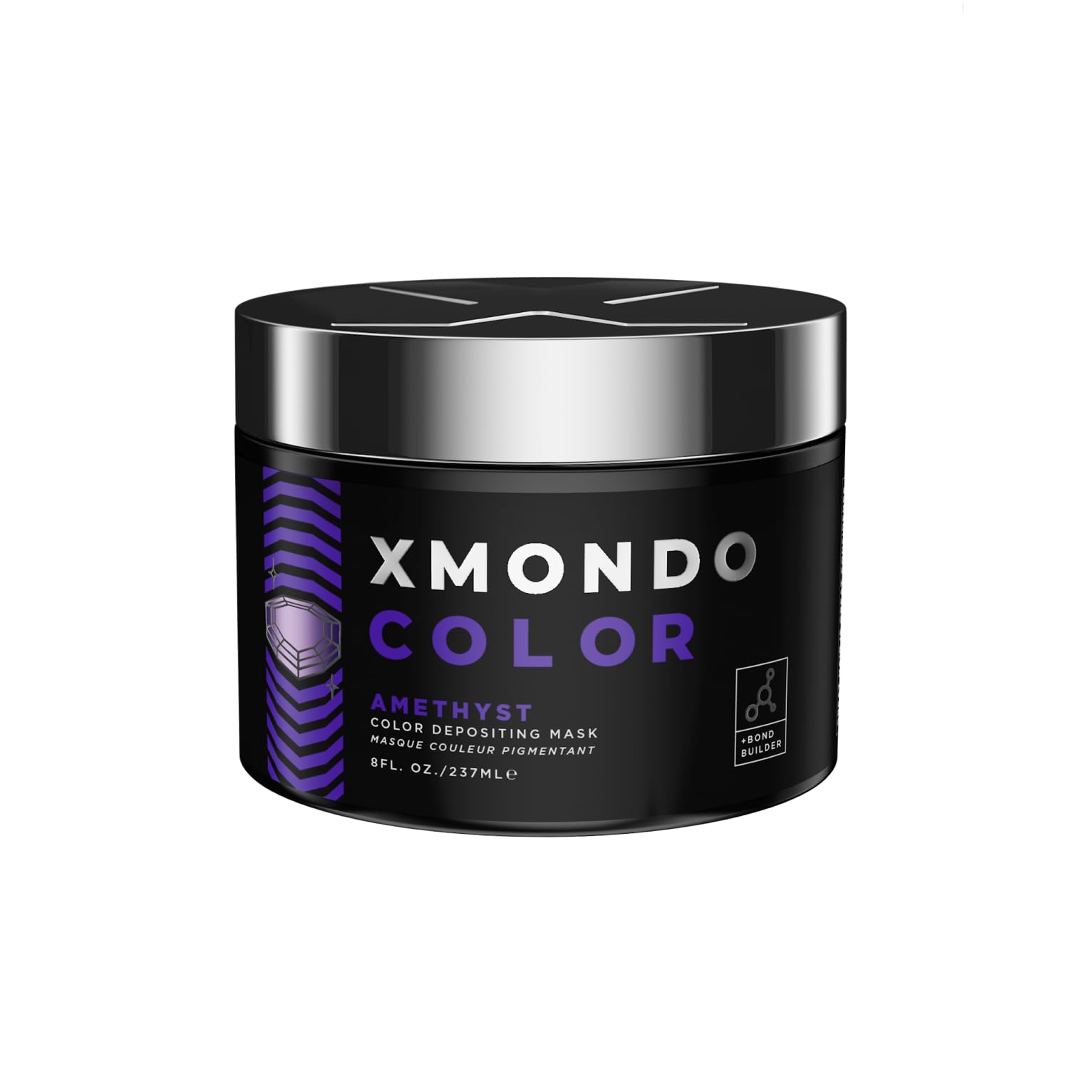 XMONDO Color Amethyst Depositing Mask & Semi-Permanent Purple Hair Dye | Infused with Bond Booster Technology & Hyaluronic Acid for Nourishment, Revitalization & Repair, Vegan Formula, 8 Fl Oz 1-Pack