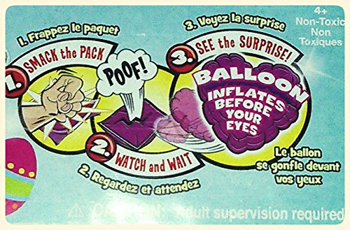 Easter Egg Wack-a-pack Balloon Surprise! 3 Pack of 4 Self-inflating Foil Balloons- Various Designs