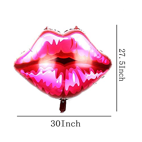 NC 2Pcs Kiss Lips Foil Balloons Wedding Bachelorette Bride to Be Marriage Engagement Decorations