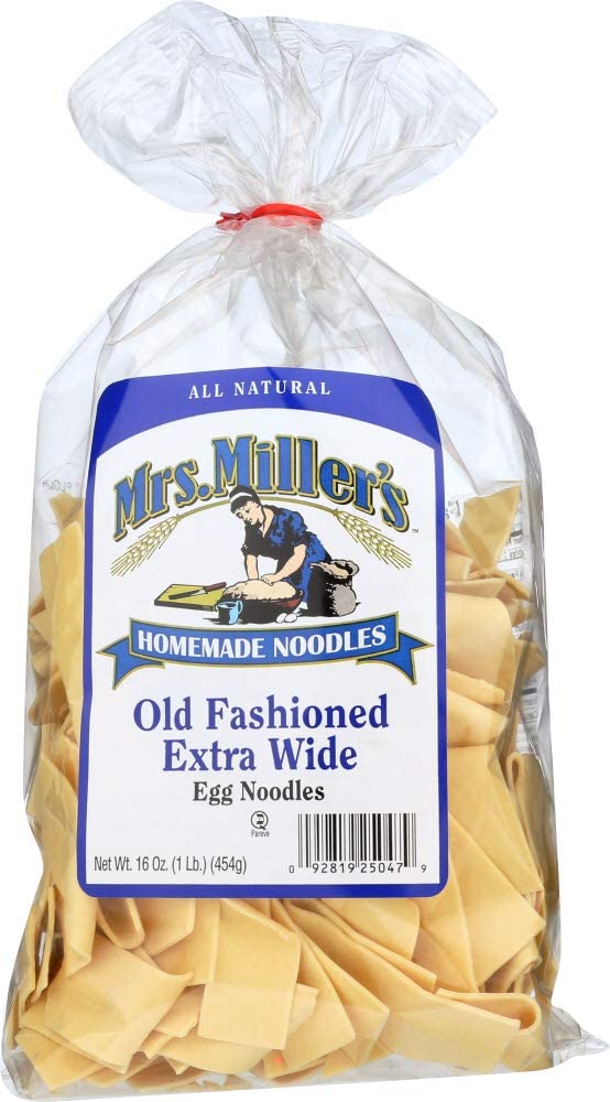 Mrs. Miller's Old Fashioned Egg Noodles, Extra Wide 16 Ounce (Pack of 6)