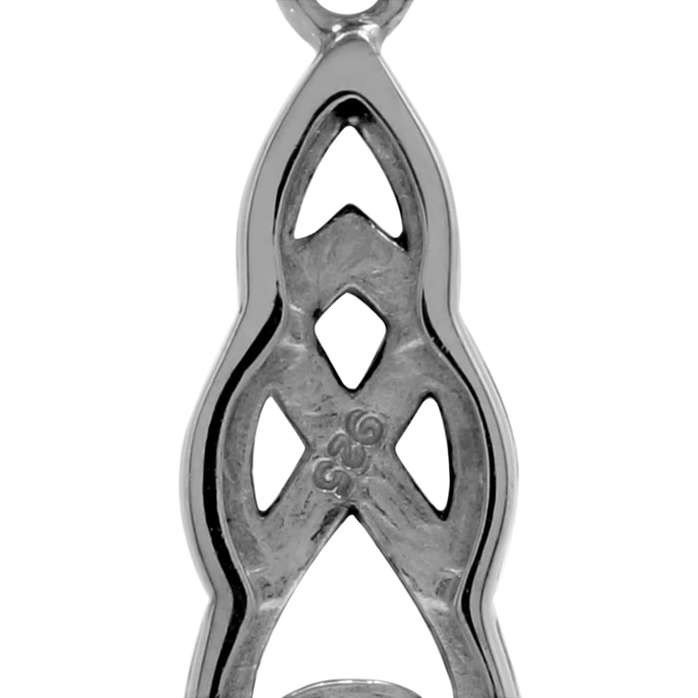 Silvershake 1.14ct. Natural African Amethyst 925 Sterling Silver Celtic Knot Pendant with 18 Inch Chain Necklace