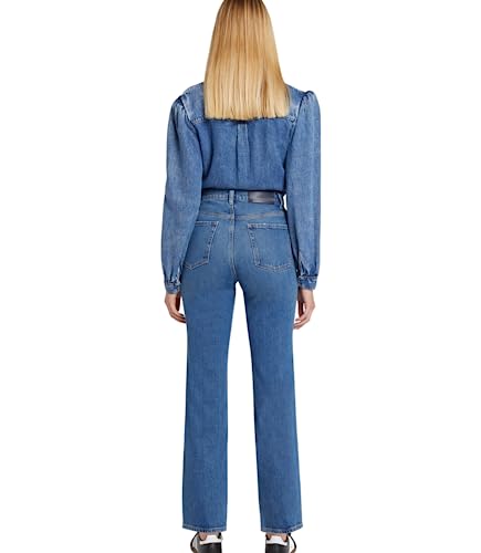 7 For All Mankind Women's Logan Stovepipe Straight Leg Jeans in Explorer