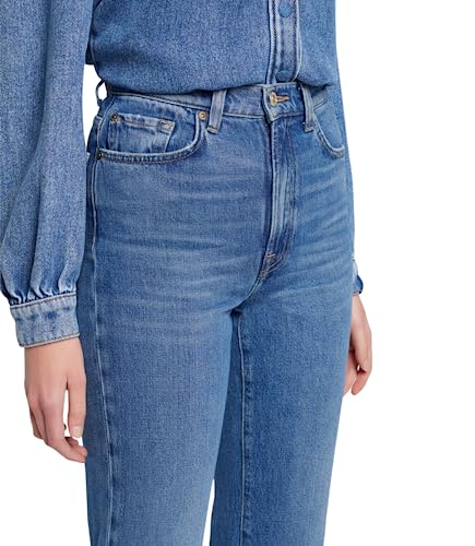 7 For All Mankind Women's Logan Stovepipe Straight Leg Jeans in Explorer