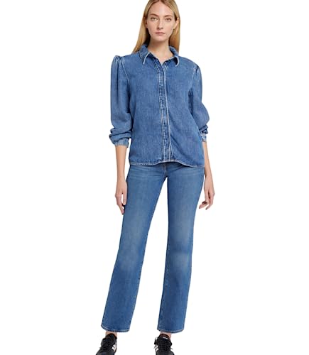 7 For All Mankind Women's Logan Stovepipe Straight Leg Jeans in Explorer