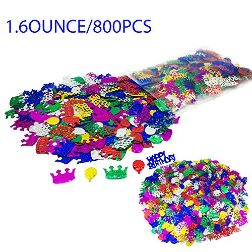 Happy Birthday Confetti-Foil Sprinkles Multicolor Birthday Sequins,Birthday Metallic for Birthday Party Supplies(Birthday)