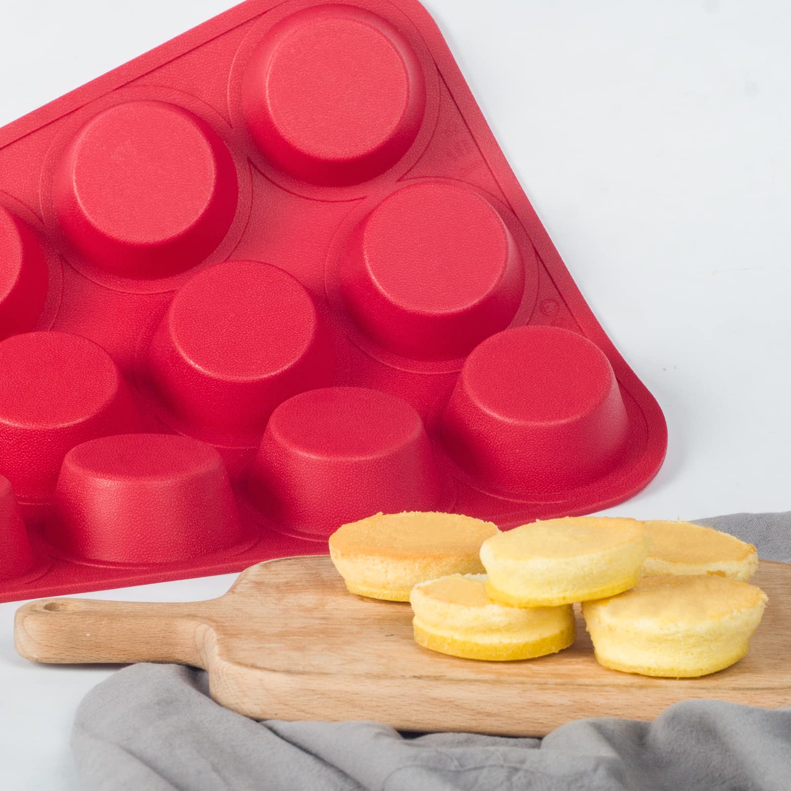AIMLOT Muffin Pan Cupcake Set, Non-stick Silicone Muffin Pan for Making Muffin Cakes, Tart, Bread, BPA Free and Dishwasher Safe
