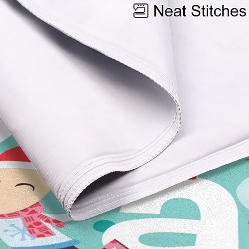 Santa Claus Bear Satin Pillow Cases Silk Satin Pillowcase for Hair and Skin Standard Set of 2 Super Soft Silk Pillowcase with Envelope Closure (20x26 in)