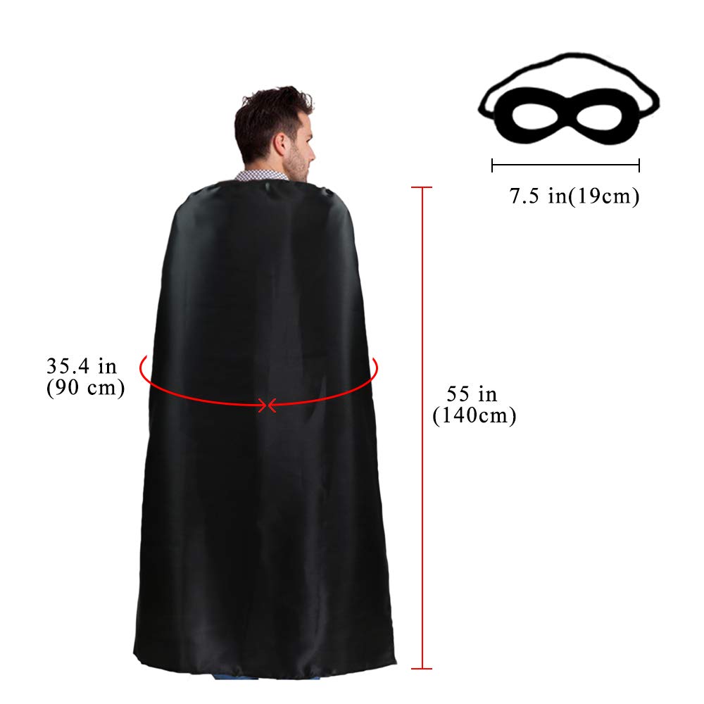 D.Q.Z Bulk Superhero-Capes and Masks for Adults Super Hero Costume Women Men Group Halloween Team Spirit Party,10 Pack