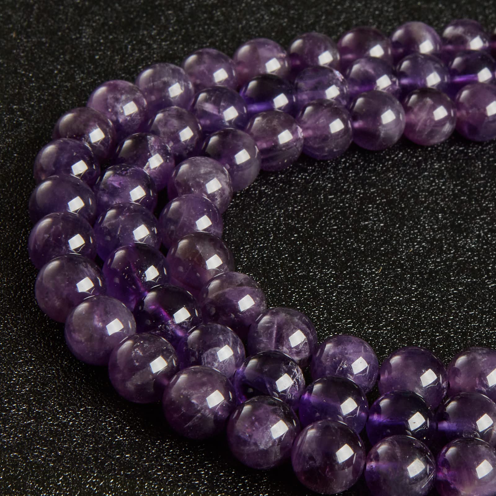 100pcs 6mm Amethyst Beads Natural Gemstone Beads Round Loose Beads for Crafting and Jewelry Making