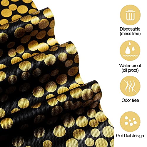 FECEDY 4 Packs 54 x 108 Inch Premium Black Disposable Plastic Table Cover Waterproof Disposable Tablecloths for Rectangle Tables up to 8 ft in Length Party Decorations Indoor & Outdoor