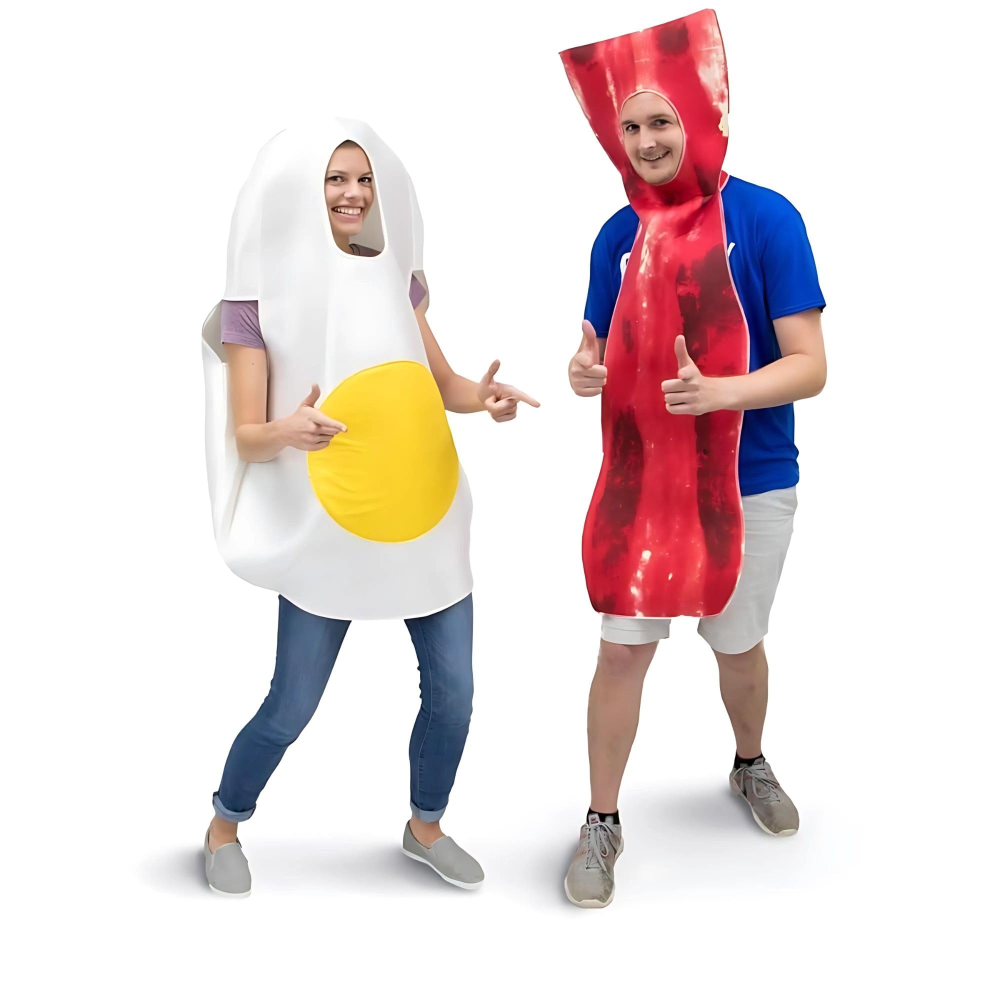 Fried Egg Halloween Costume - Funny Unisex Breakfast Food Suit for Adults