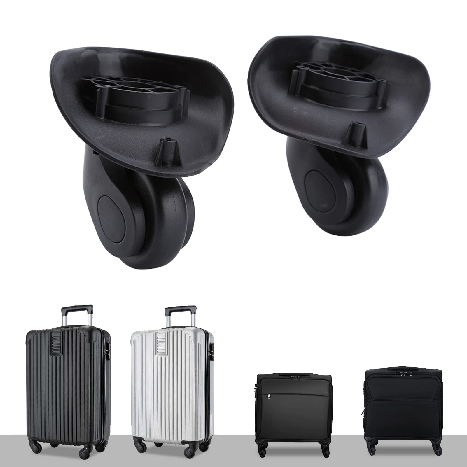 1Pair Luggage Suitcase Replacement Wheels Inline Outdoor Skate Travel Accessories(W041-2 S)