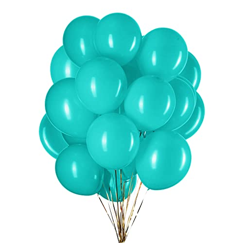 Teal Balloons 12 inch,Turquoise Latex Balloons Turquoise Helium Balloons Quality Teal Balloons Teal Party Decorations Balloons,60 PCS