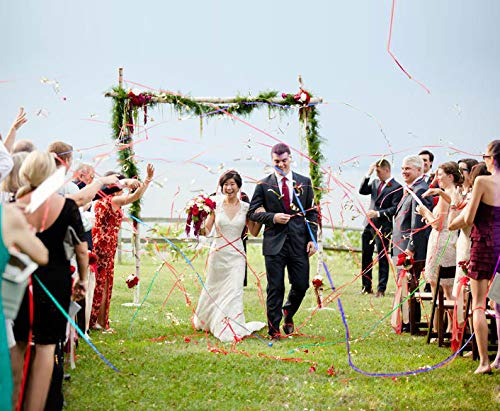 10Pack Streamers Poppers, Multi-Color No Mess Paper Crackers, Hand Throw Confetti Streamer for Birthday Wedding Party Celebrations, Colorful