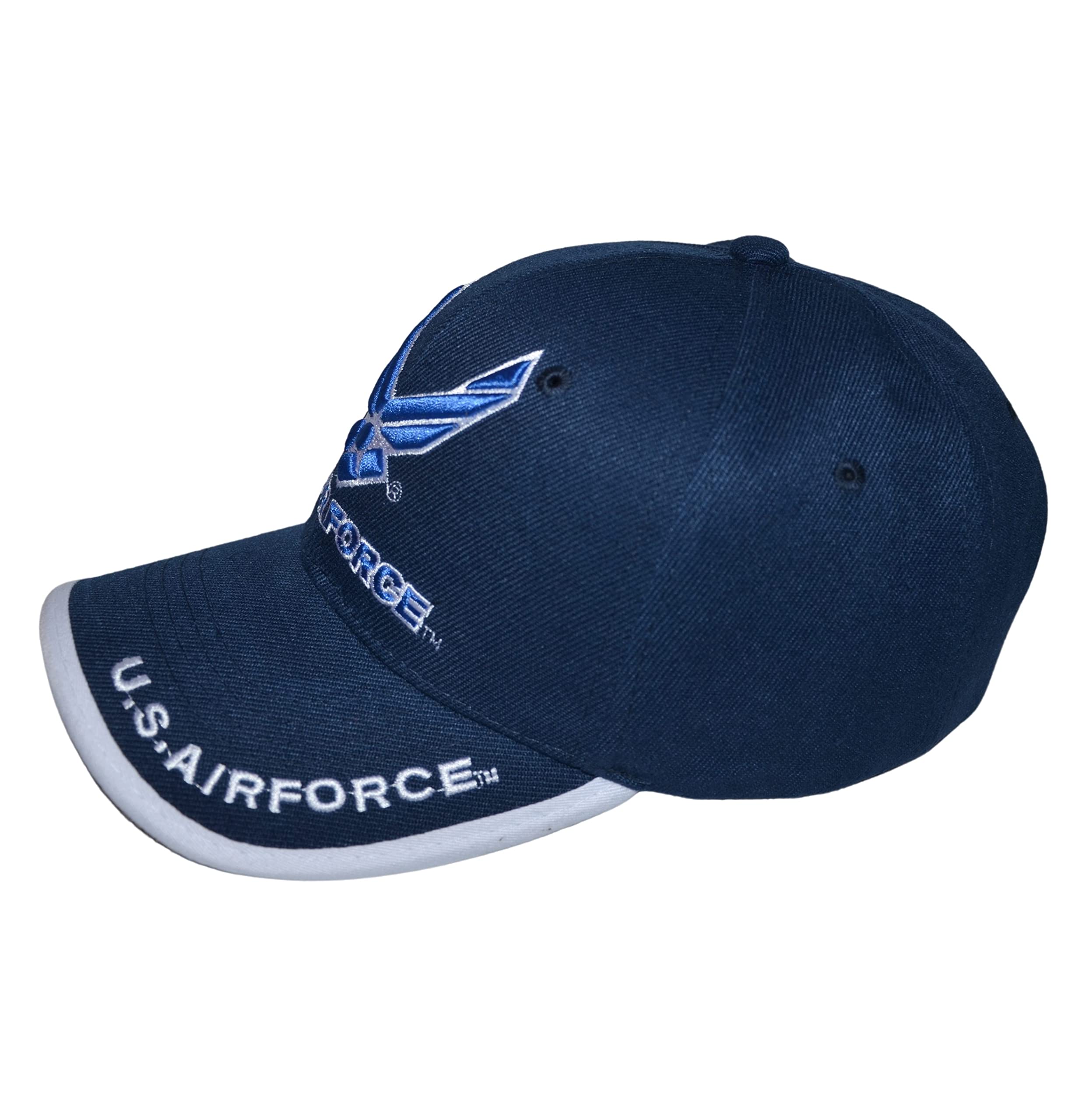 Icon Sports Group US Air Force Hat Official Licensed Military Cap, Unisex Embroidered Blue Military Baseball Cap, One Size