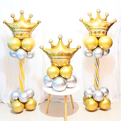 NpeyBeicuelq 4Pcs Gold Crown Foil Balloons Decorations.Wedding Bridal Shower Marriage Engagement Party Supplies