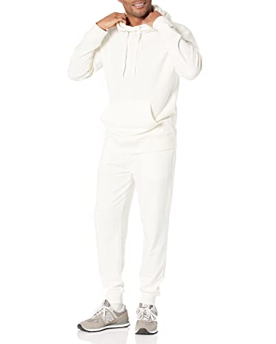 Amazon Essentials Men's Lightweight Long-Sleeve French Terry Hoodie, Eggshell White, XX-Large